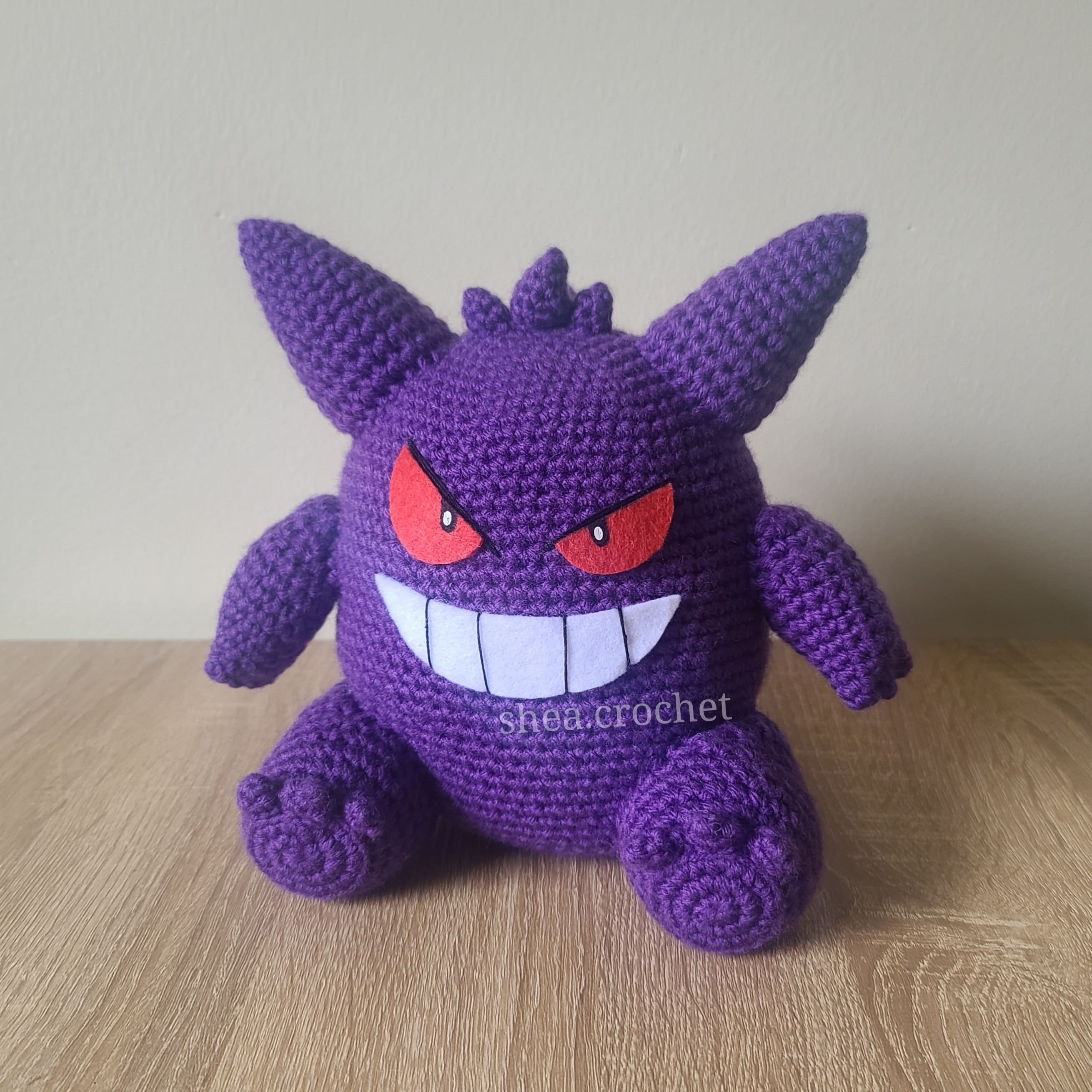 Gengar Crochet Pattern