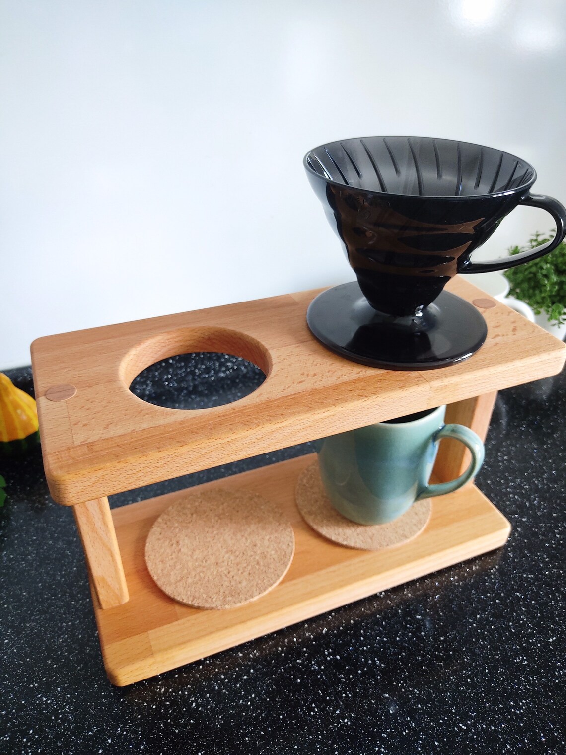 Dual Pour Over Coffee Stand V60 Stand Handmade Coffee Stand | Etsy