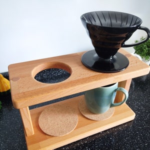 Dual Pour Over Coffee Stand V60 Stand Handmade Coffee Stand | Etsy