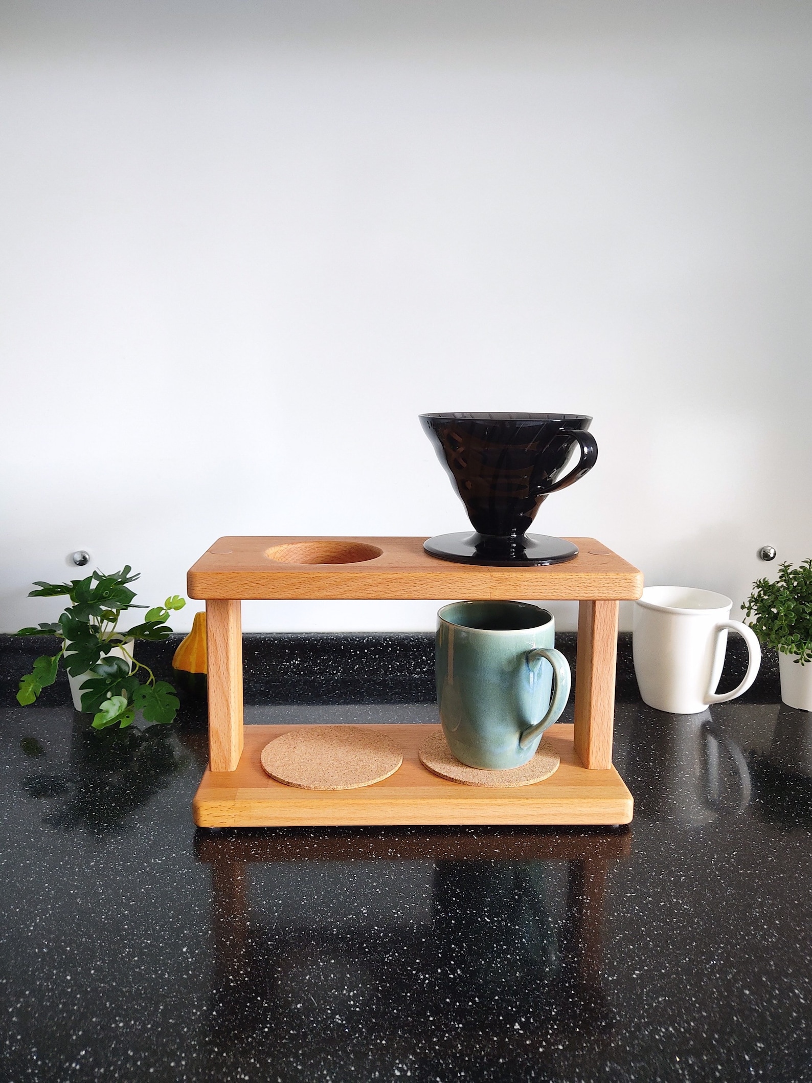 Dual Pour Over Coffee Stand V60 Stand Handmade Coffee Stand | Etsy