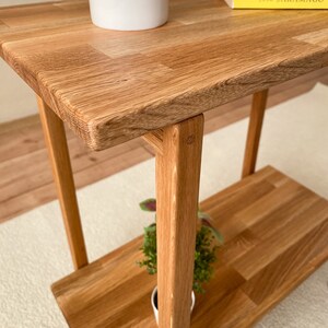 Oak End Table, Solid Oak Side Table, Narrow End Table, Couch Table ...