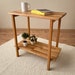 Oak End Table, Solid Oak Side Table, Narrow End Table, Couch Table ...