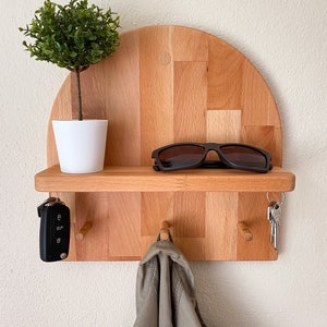 Entryway Organizer Key Holder With Shelf Entryway Shelf - Etsy
