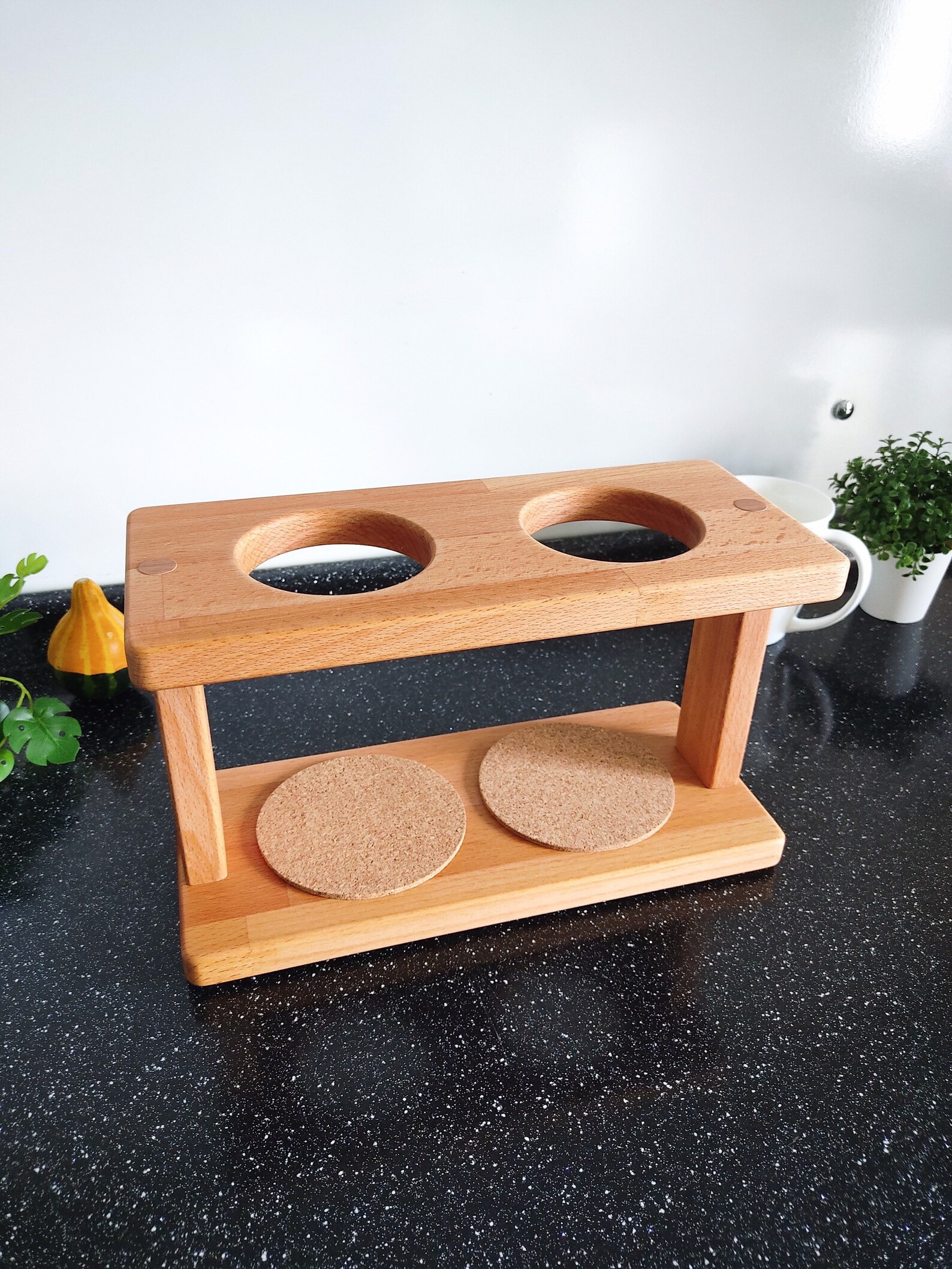 Dual Pour Over Coffee Stand V60 Stand Handmade Coffee Stand | Etsy