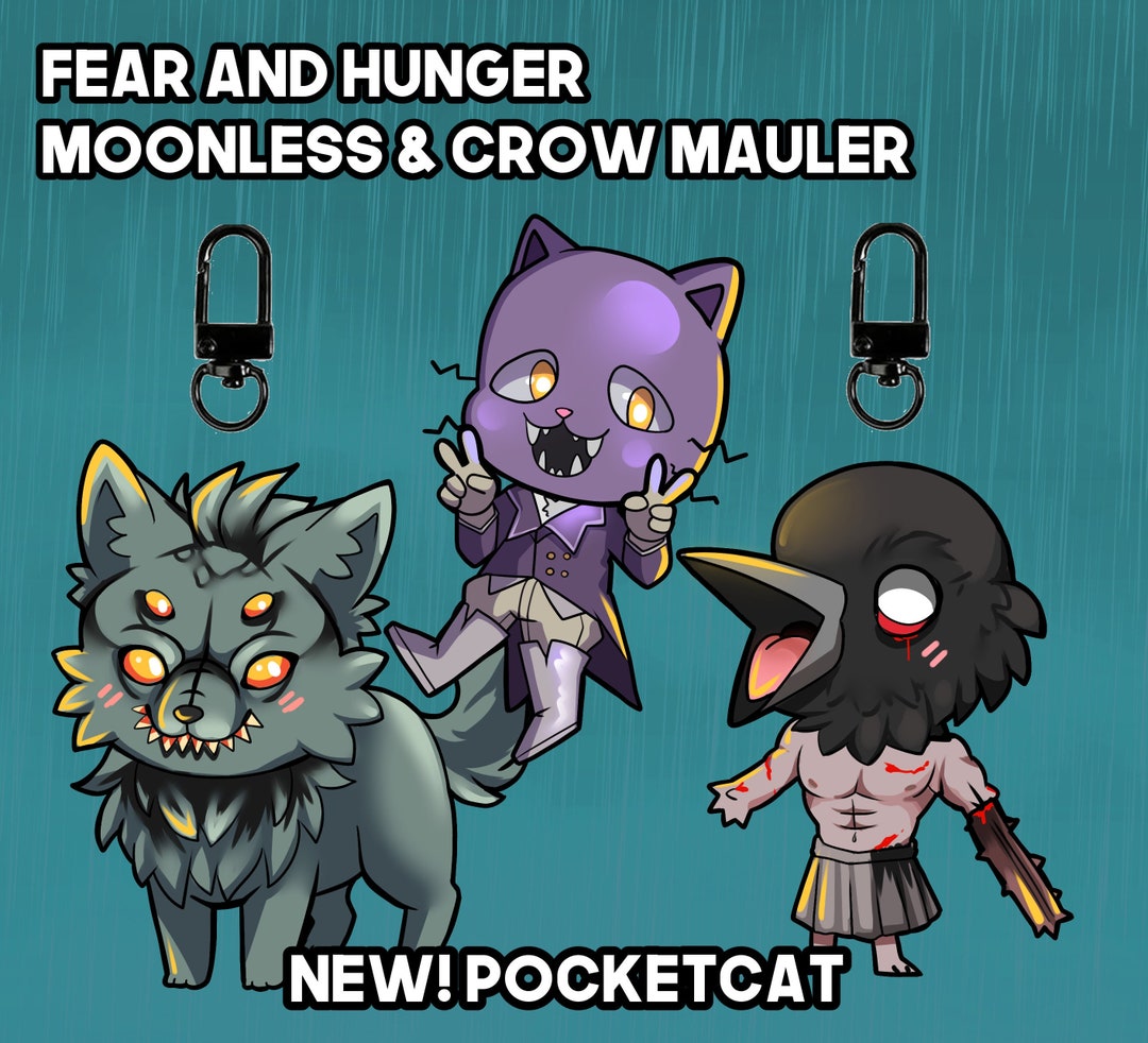 In Stock Fear And Hunger Moonless Crow Mauler Pocketcat Cat Pocket Fan