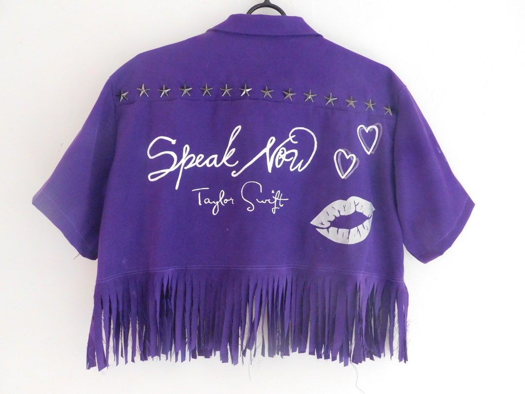 Taylor Swift Purple Fringe Jacket Speak Now Inspo - Etsy