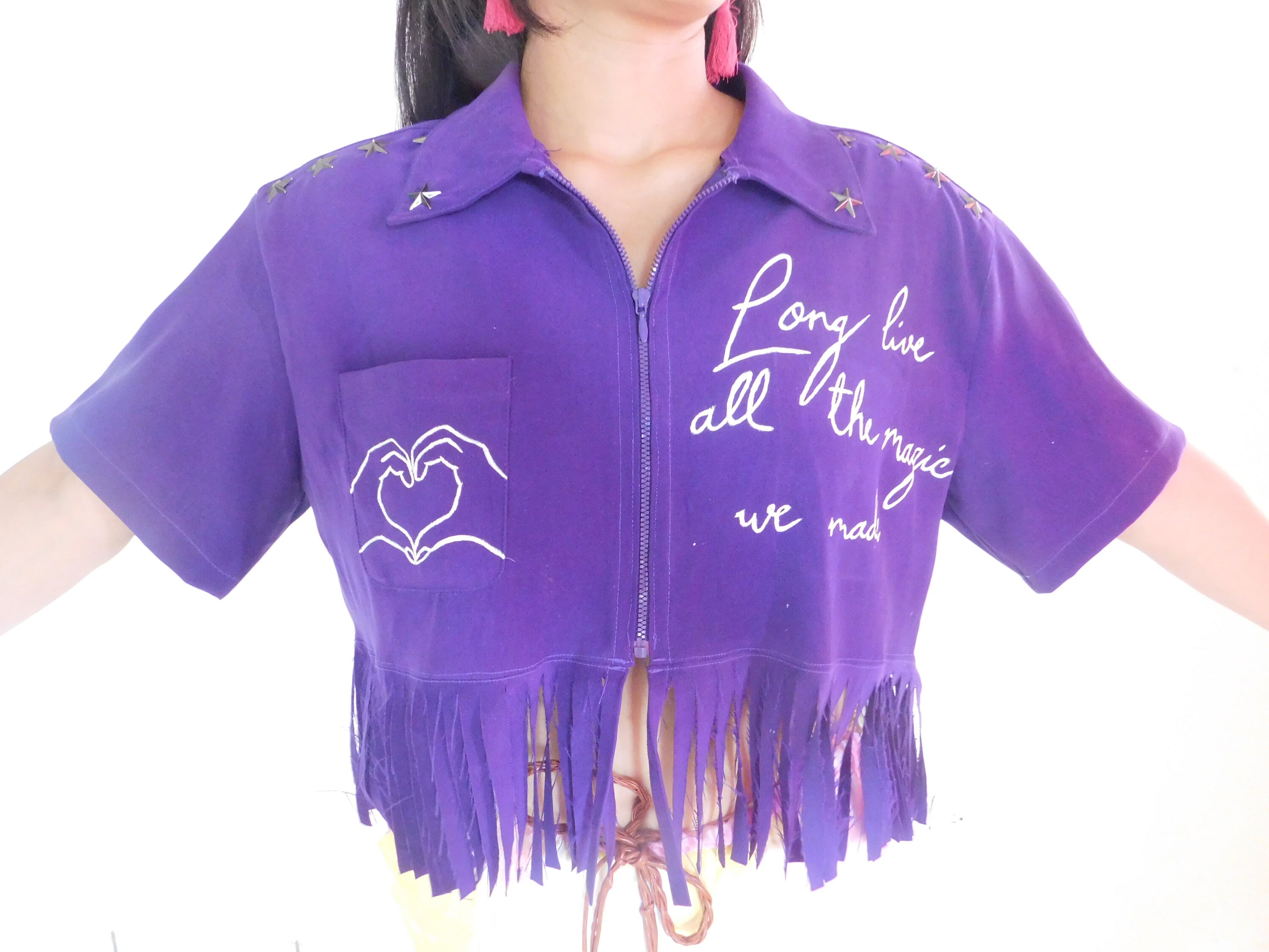 Taylor Swift Purple Fringe Jacket Speak Now Inspo - Etsy