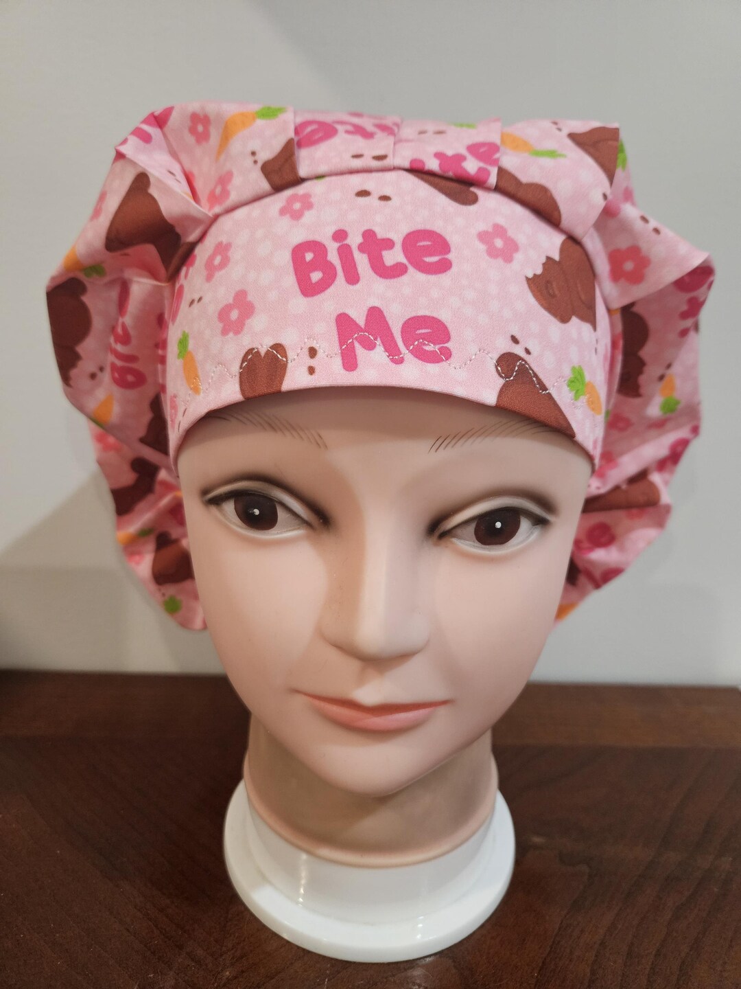 Bite Me, Chocolate Bunnies, Easter Surgical Scrub Bouffant Hat - Etsy