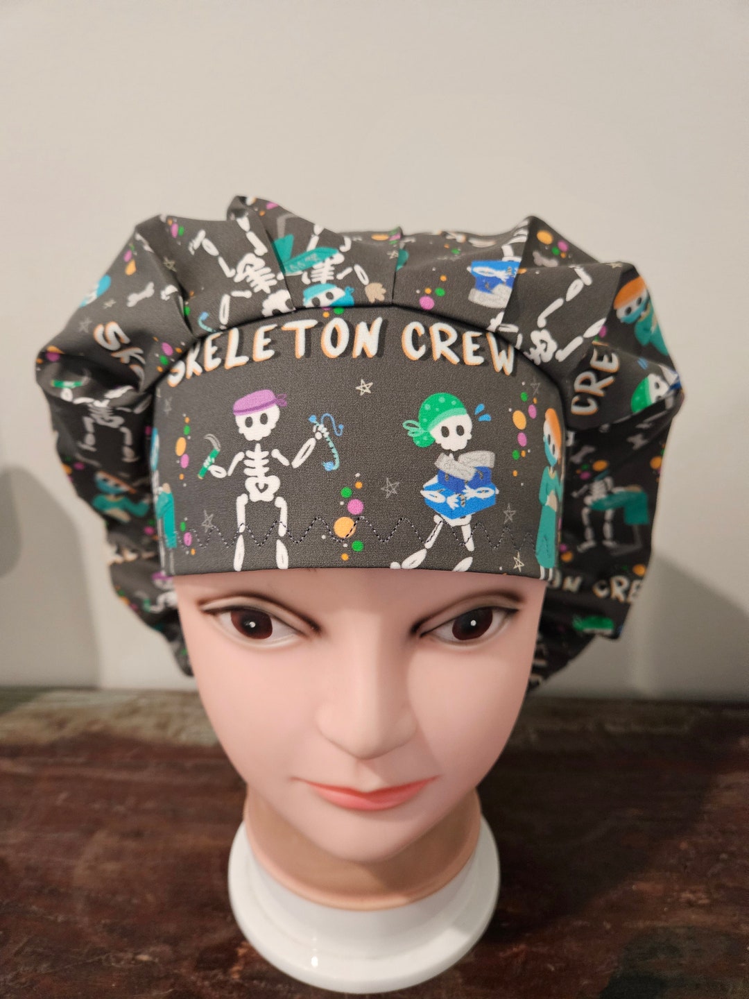 Skeleton Crew Surgical Scrub Bouffant Hat - Etsy