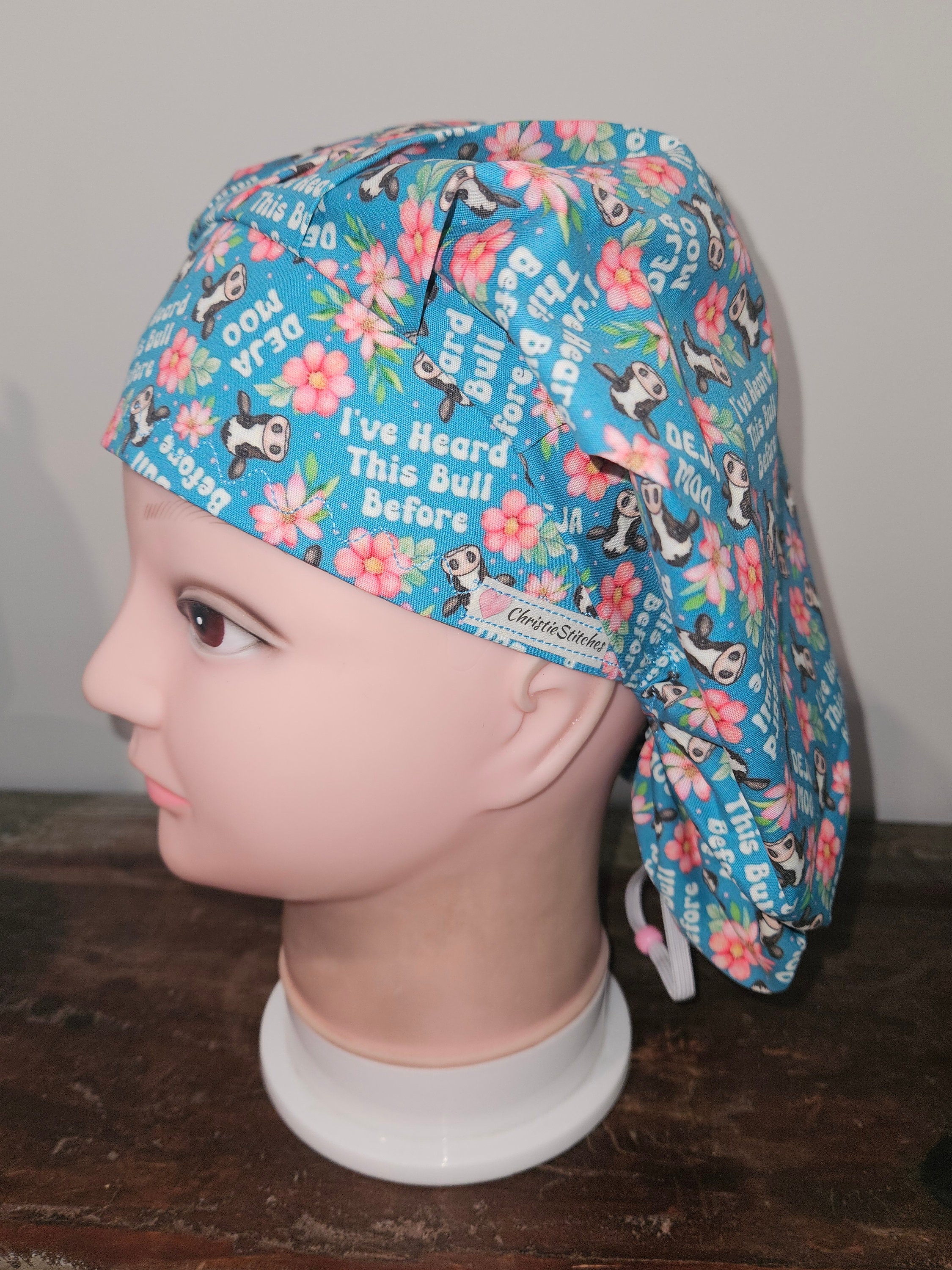 Cows and Bulls (2 Prints) Surgical Scrub Bouffant Hat - Etsy