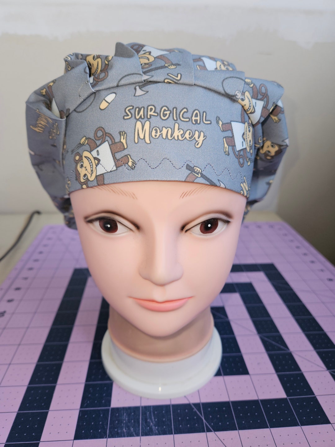 Surgical Monkey Surgical Scrub Bouffant Hat - Etsy