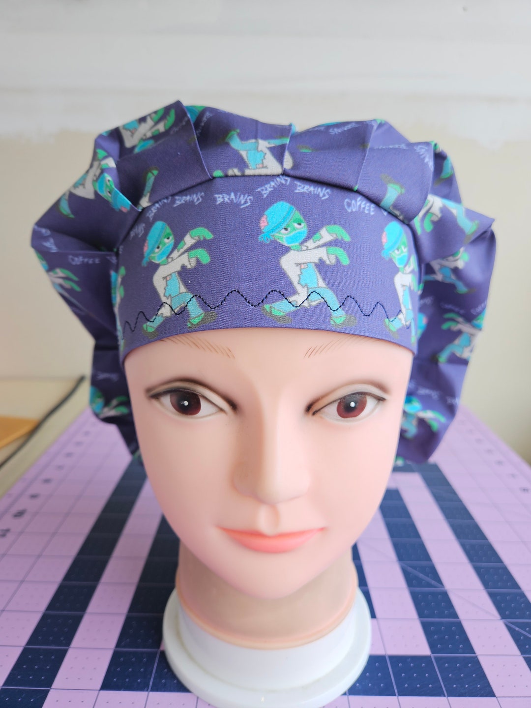 Surgeon Zombies, Brains, Coffee, Surgery Surgical Scrub Bouffant Hat - Etsy
