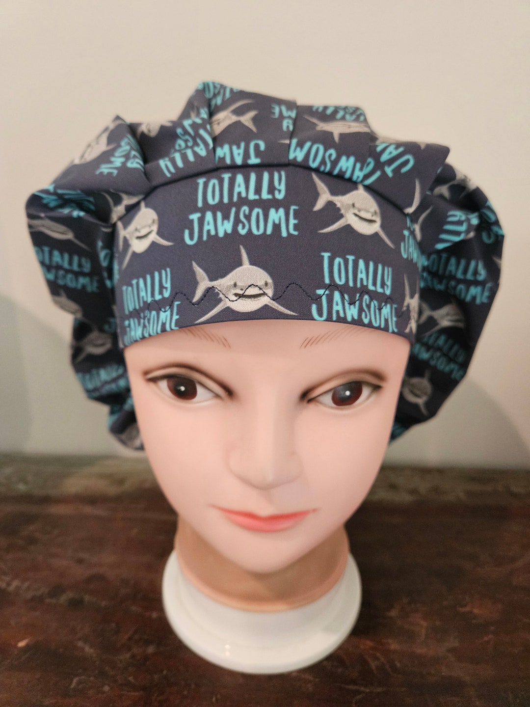 Totally Jawsome! Sharks Surgical Scrub Bouffant Hat - Etsy