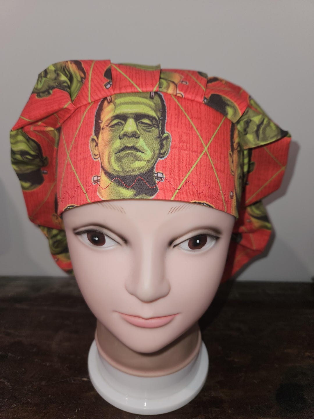 Frank Monster, Halloween (2 Prints) Surgical Scrub Bouffant Hat - Etsy