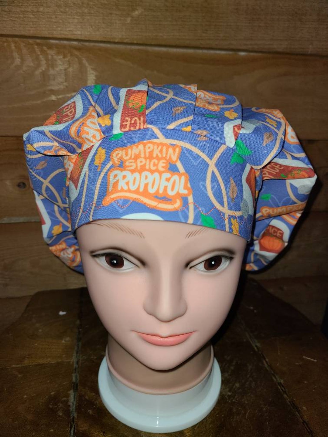 Pumpkin Spiced, Anesthesia Surgical Scrub Bouffant Hat - Etsy