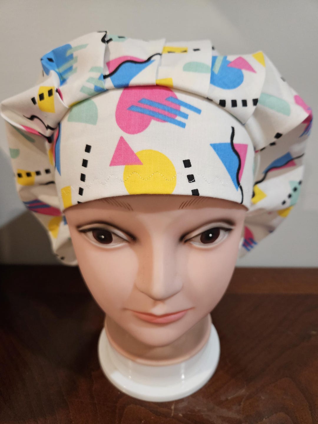 80s Print Surgical Scrub Bouffant Hat - Etsy
