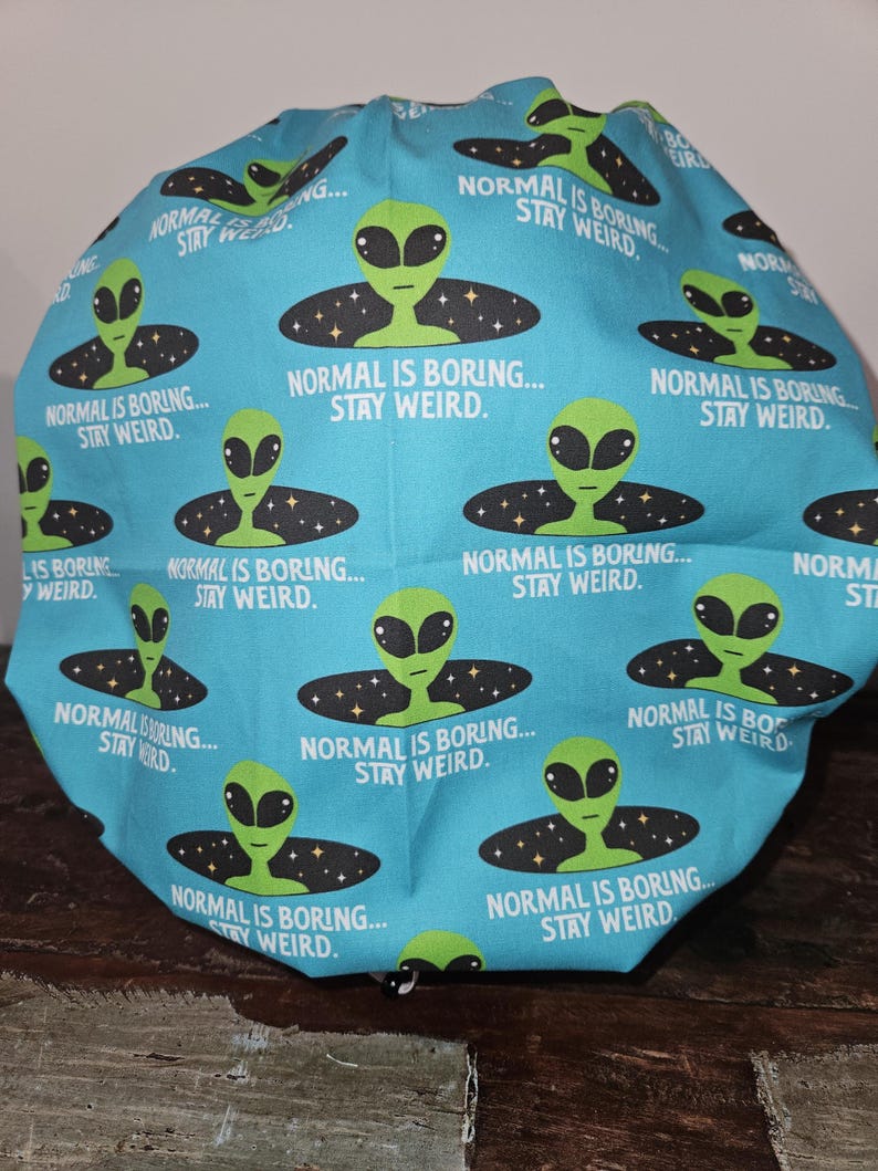 Normal is Boring, Stay Weird, Aliens Surgical Scrub Bouffant Hat - Etsy