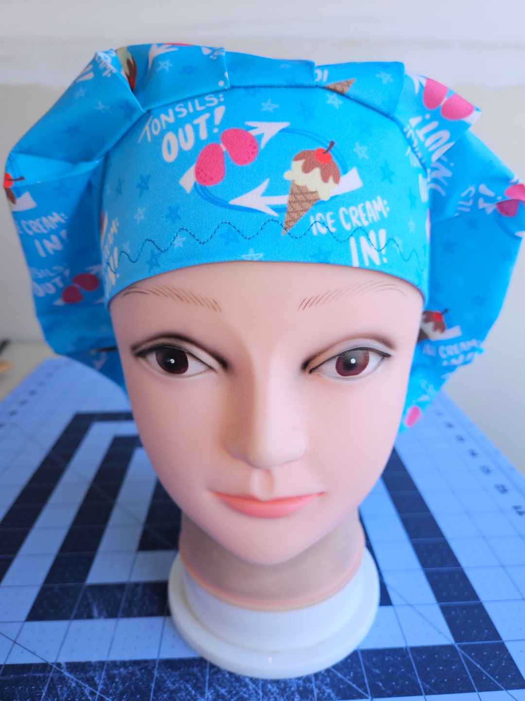 Ice Cream In, Tonsils Out ENT Surgical Scrub Bouffant Hat - Etsy