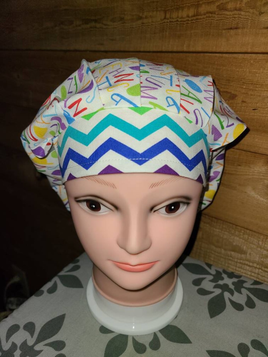 Back to School, Letters (5 Prints) Surgical Scrub Bouffant Hat - Etsy