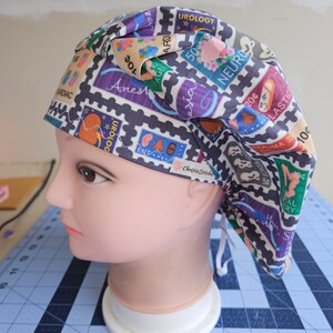 Surgery Stamps Surgical Scrub Bouffant Hat - Etsy