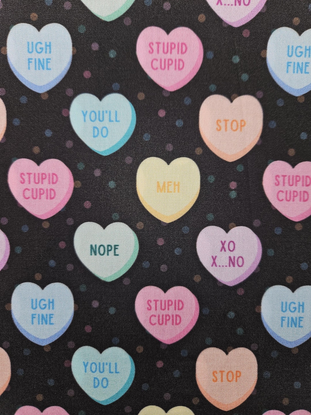 Valentines Negative Candy Hearts Surgical Scrub Bouffant Hat - Etsy