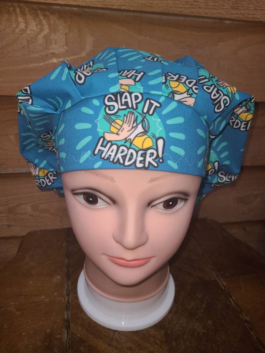 Slap It Harder, Gel Roll Surgical Scrub Bouffant Hat - Etsy