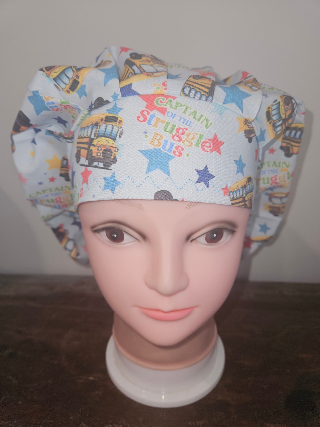Captain of the Struggle Bus (2 Prints) Surgical Scrub Bouffant Hat - Etsy