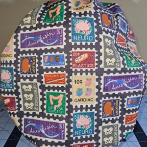 Surgery Stamps Surgical Scrub Bouffant Hat - Etsy