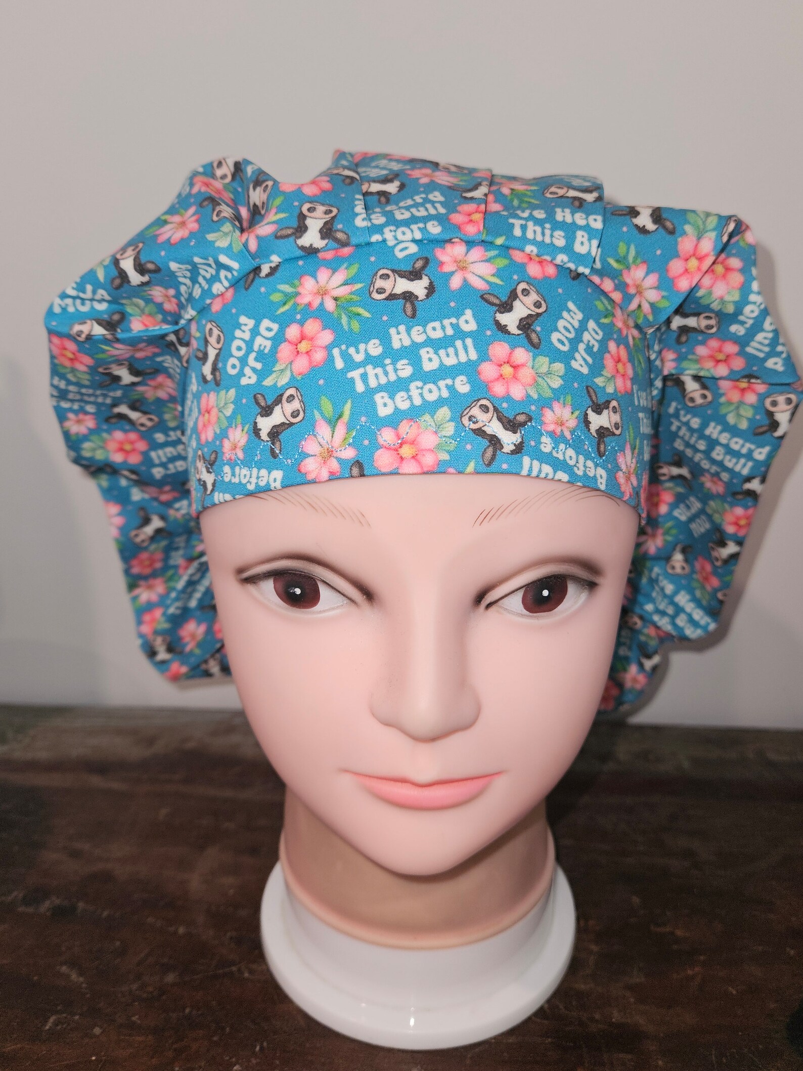 Cows and Bulls (2 Prints) Surgical Scrub Bouffant Hat - Etsy