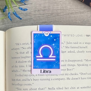 Libra Zodiac Tarot Magnetic Bookmark: Celestial Astrology Gift - Etsy