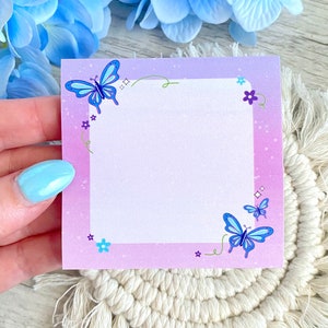 Dreamy Butterfly Sticky Notes | 3x3 Sticky Notes | Cute Notepad ...