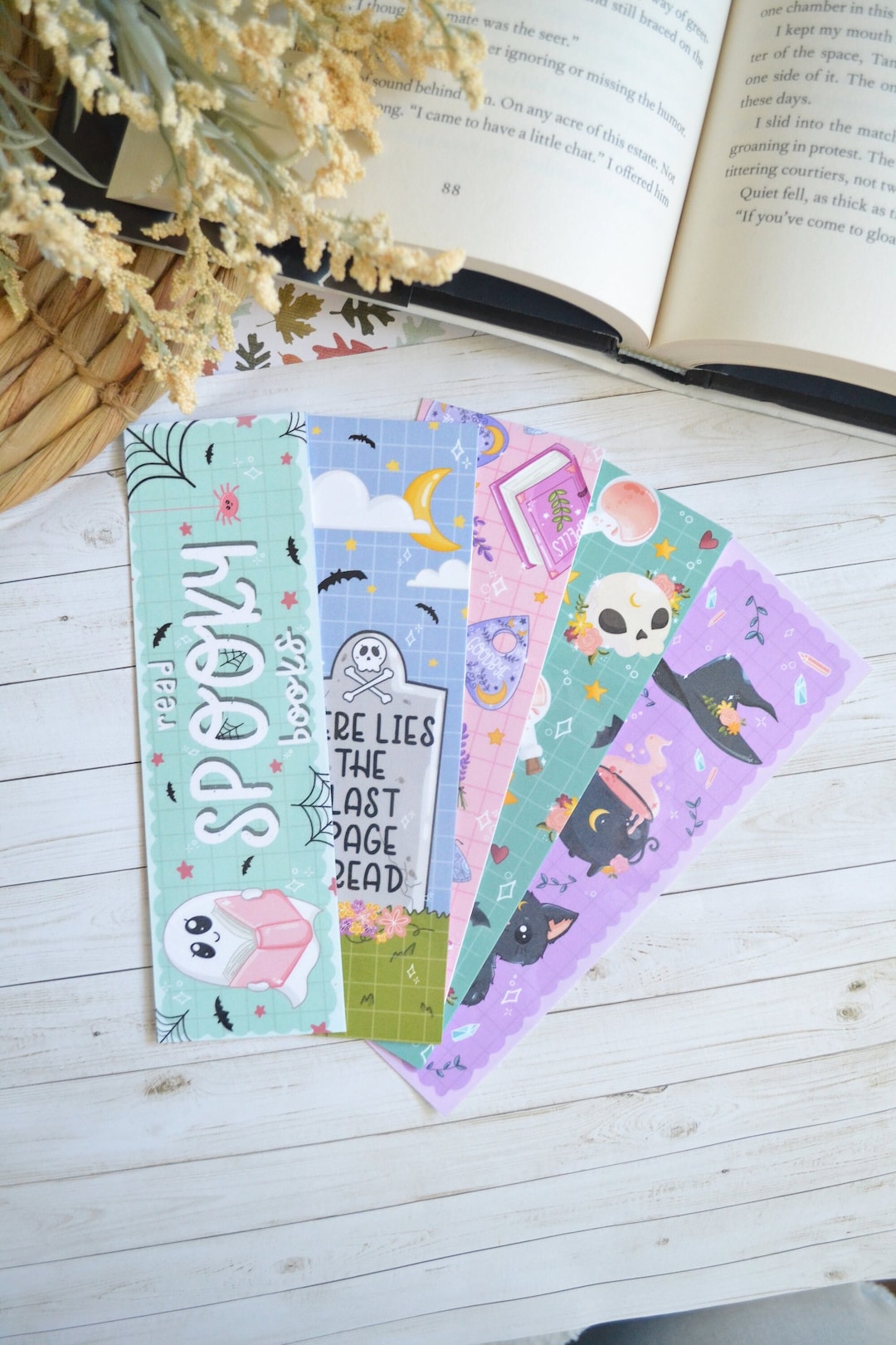 Cute Halloween Bookmark Set or Individual | Magic Bookmark | Witch ...