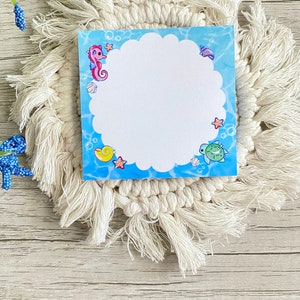 Kawaii Sea Animals Sticky Notes | 3x3 Sticky Notes | Cute Notepad ...