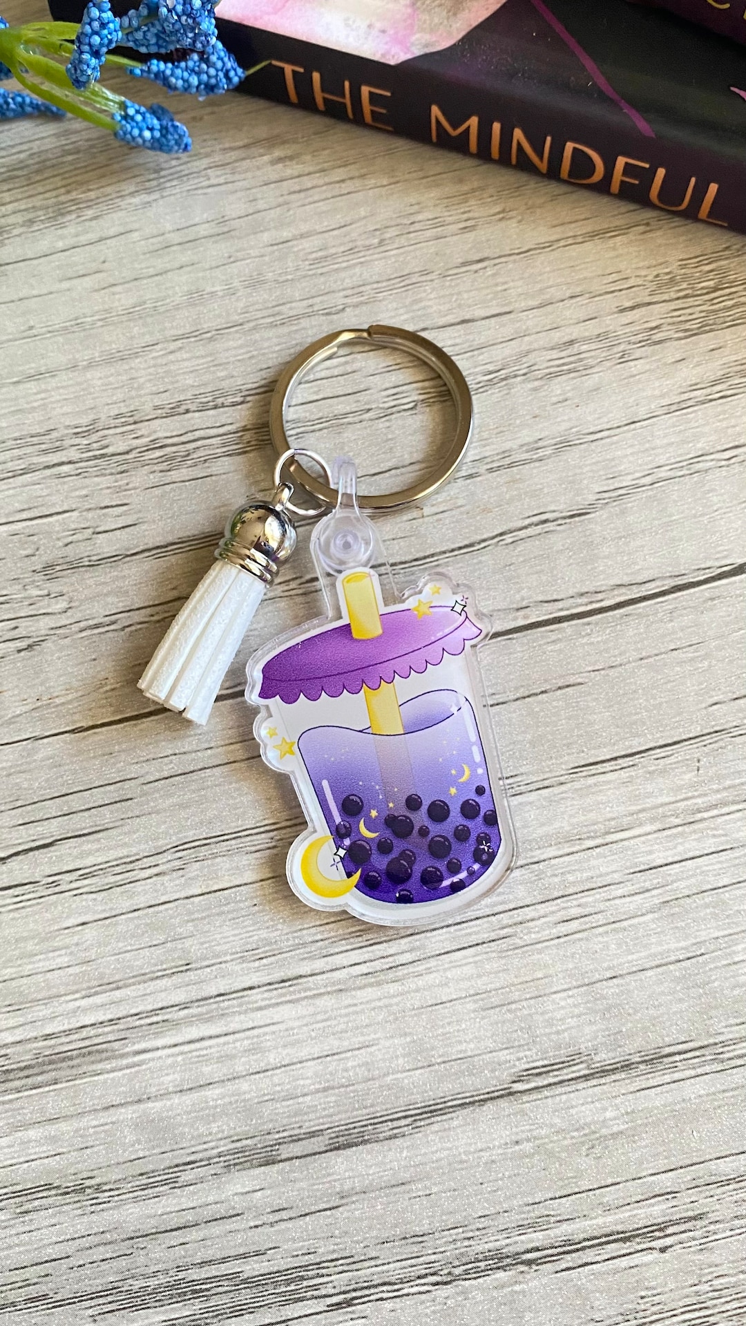 Moon Bubble Tea Keychain | Kawaii Keychain | Keychain Gifts | Bubble ...