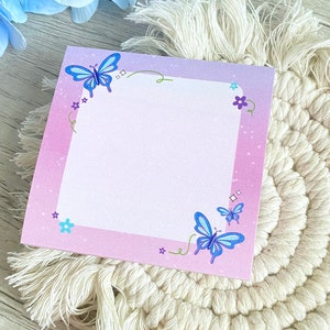 Dreamy Butterfly Sticky Notes | 3x3 Sticky Notes | Cute Notepad ...