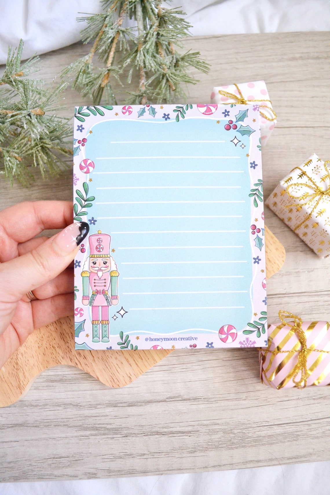 Pink Nutcracker Holiday Notepad, 4.25 X 5.5 Notepad, Cute Notepad ...
