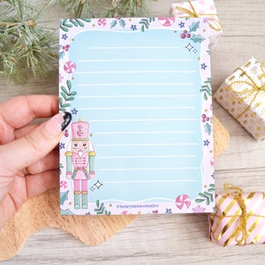 Pink Nutcracker Holiday Notepad, 4.25 X 5.5 Notepad, Cute Notepad ...
