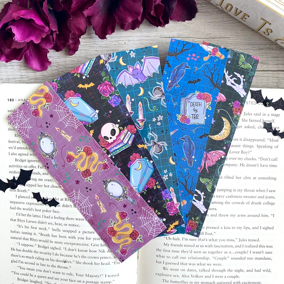 Gothic Halloween Bookmark Set or Individual | Magic Bookmark | Dark ...
