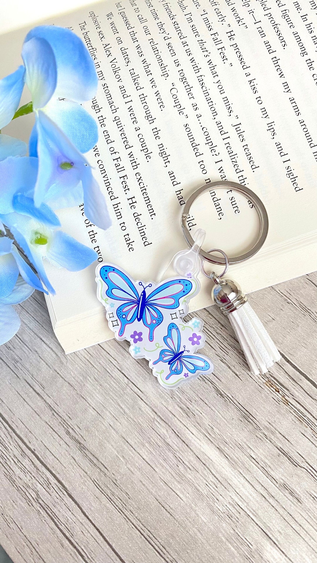 Butterfly Floral Keychain | Cute Keychain | Keychain Gifts | Aesthetic ...