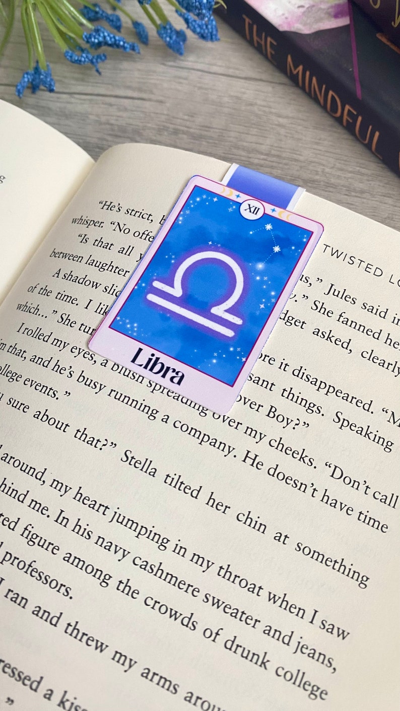 Libra Zodiac Tarot Magnetic Bookmark: Celestial Astrology Gift - Etsy