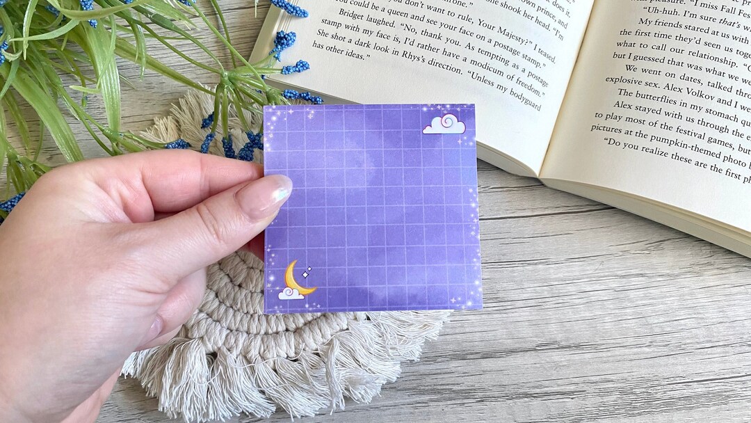 Celestial Moon Sticky Notes: Kawaii Stationery (3x3) - Etsy