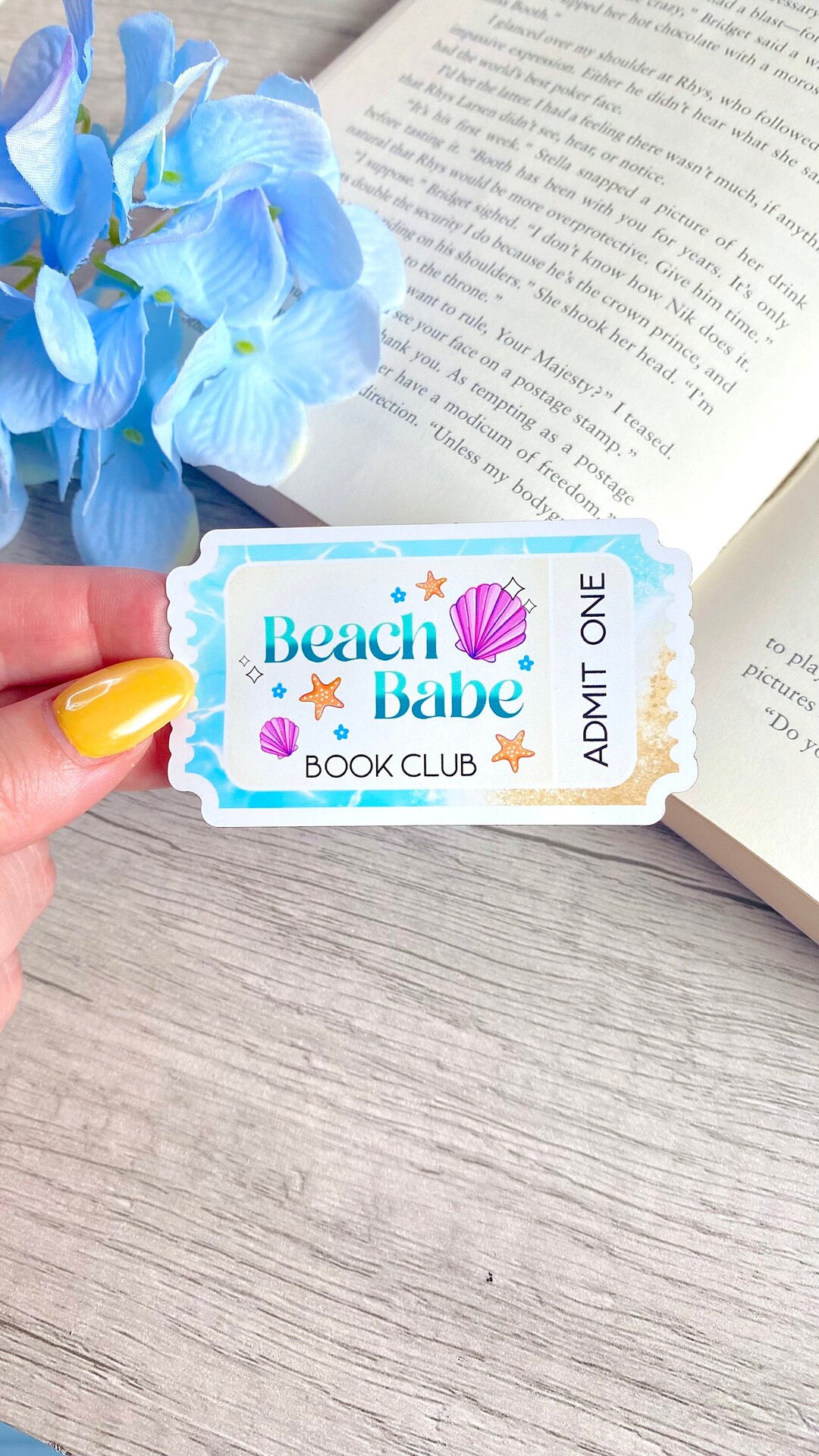 Beach Babe Book Club Magnet | Book Cart Magnet | Fridge Magnet | Decorative Magnet | Library ...