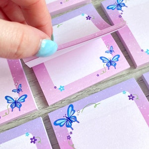 Dreamy Butterfly Sticky Notes | 3x3 Sticky Notes | Cute Notepad ...