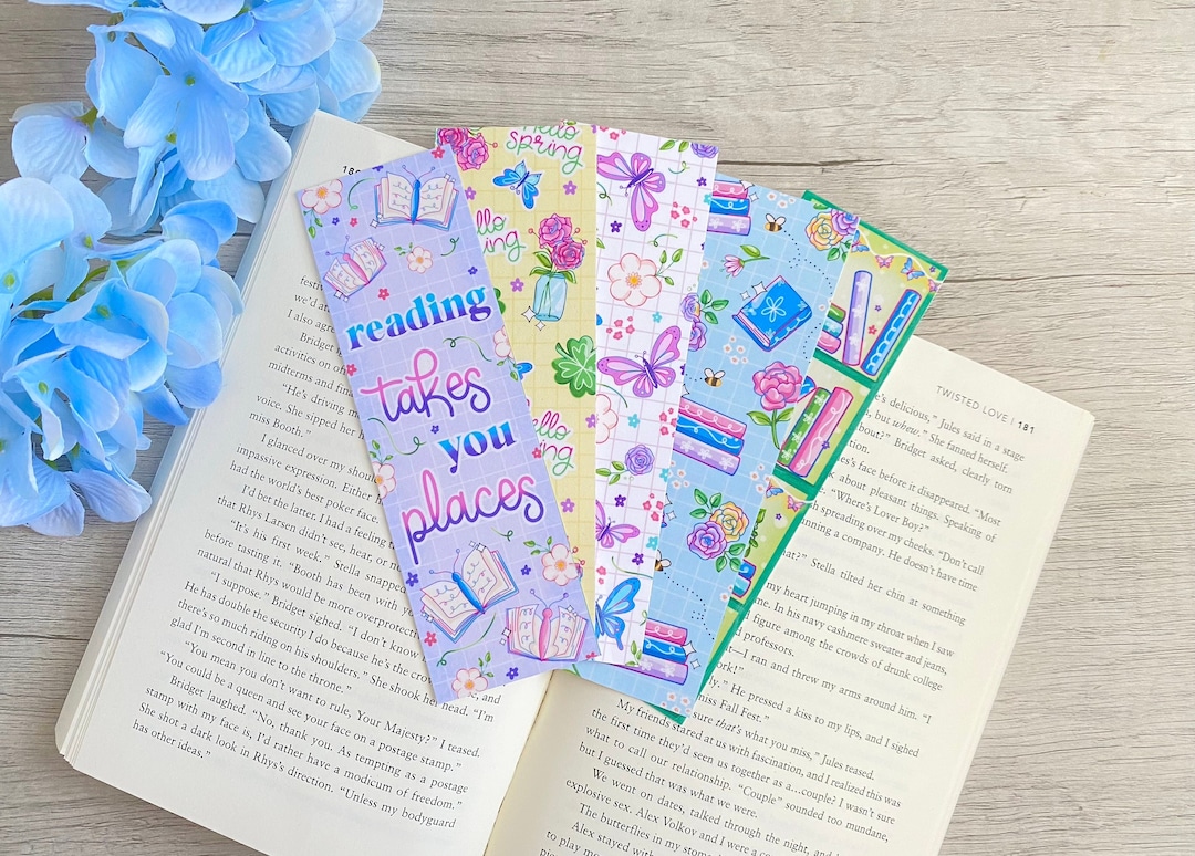 Spring Florals Bookmark Set or Individual | Butterfly Bookmarks | Gifts ...