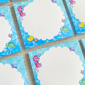 Kawaii Sea Animals Sticky Notes | 3x3 Sticky Notes | Cute Notepad ...