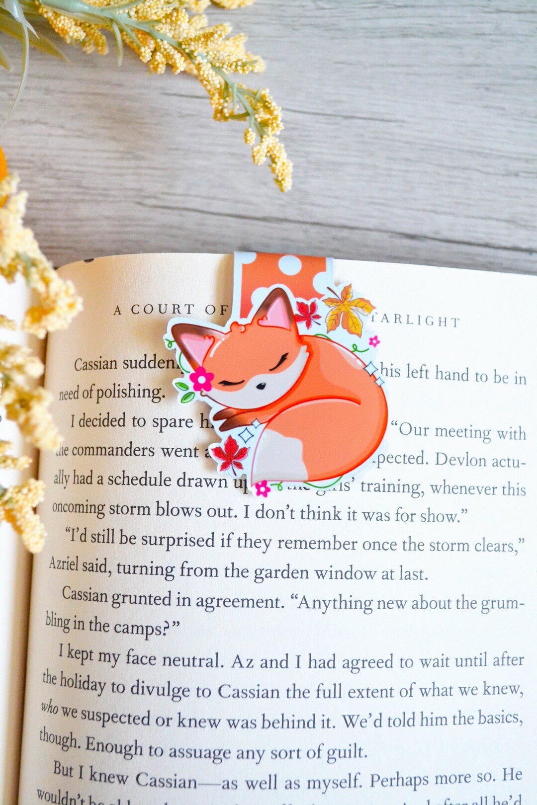 Cute Fall Fox Magnetic Bookmark | Fox Bookmark | Magnetic Bookmark ...