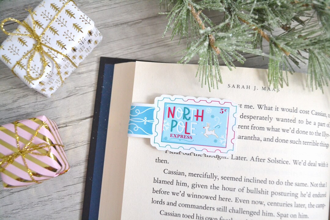 North Pole Ticket Magnetic Bookmark: Holiday Bookish Gift - Etsy