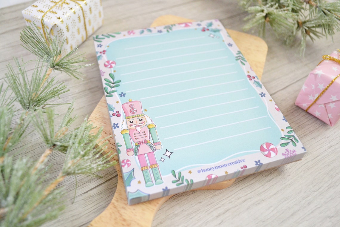 Pink Nutcracker Holiday Notepad, 4.25 X 5.5 Notepad, Cute Notepad ...