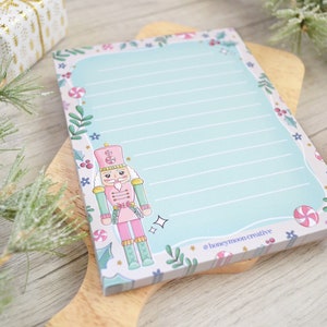 Pink Nutcracker Holiday Notepad, 4.25 X 5.5 Notepad, Cute Notepad, Christmas, Cute Memo Pad ...