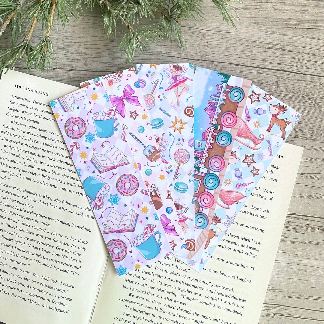 Sugar Plum Candy Bookmark Set or Individual, Holiday Bookmark ...